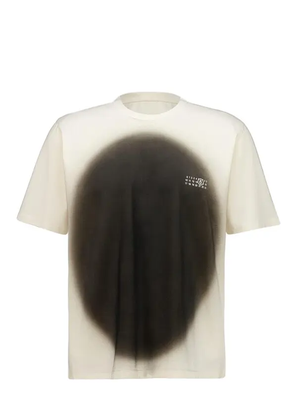 MAISON MARGIELA Cotton Spray Print T-shirt - Cream