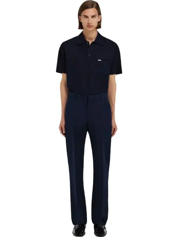 FERRAGAMO Cotton Canvas Trousers - Blue