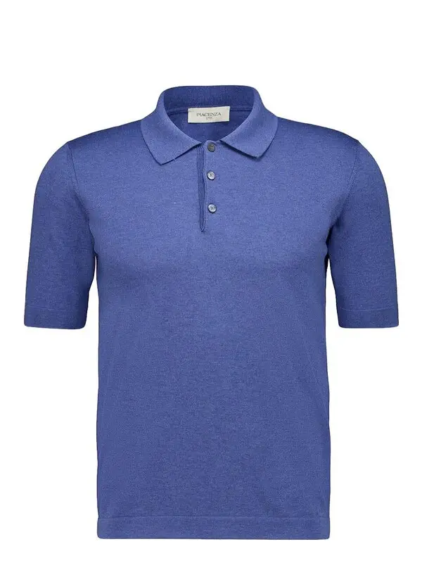 PIACENZA CASHMERE 1733 Silk And Cotton Polo Shirt - Blue
