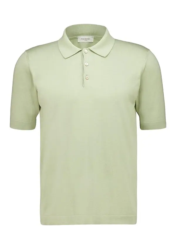 PIACENZA CASHMERE 1733 Light Silk And Cotton Polo Shirt - Green