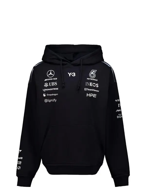 Y3 Mercedes Team Cotton Sweatshirt - Black