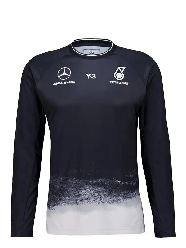 Y3 Mercedes Long Sleeve T-shirt - Black