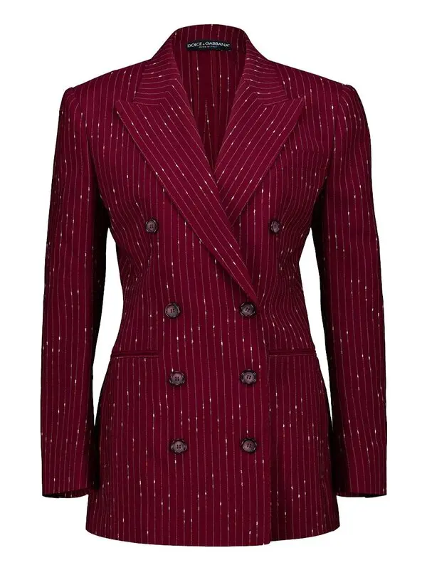 Dolce & Gabbana Pinstriped Double-breasted Jacket - Red