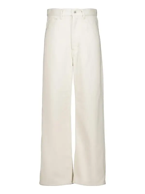 Auralee Silk Nep Denim Wide Pants - White