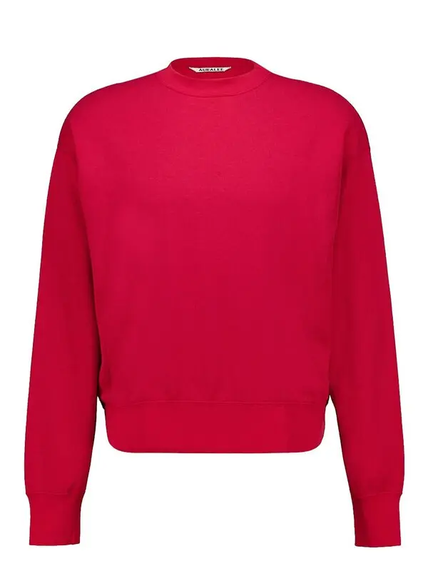 Auralee Cotton Wool Blend Sweater - Red