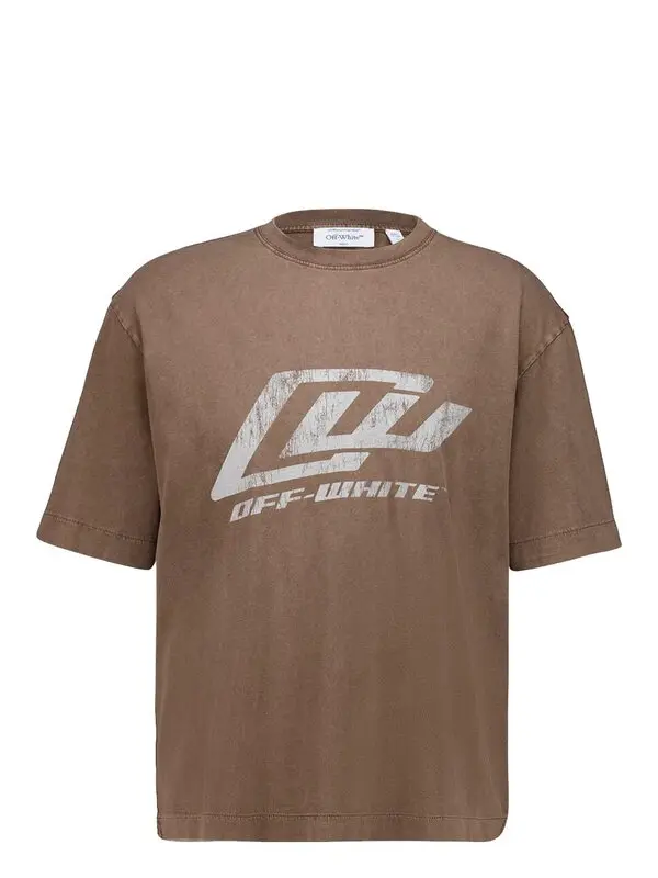 Off-White Owr Logo Cotton T-shirt - Brown