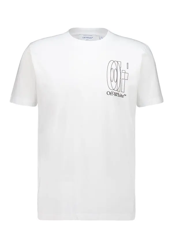 Off-White Outline Arrow Slim Cotton T-shirt - White