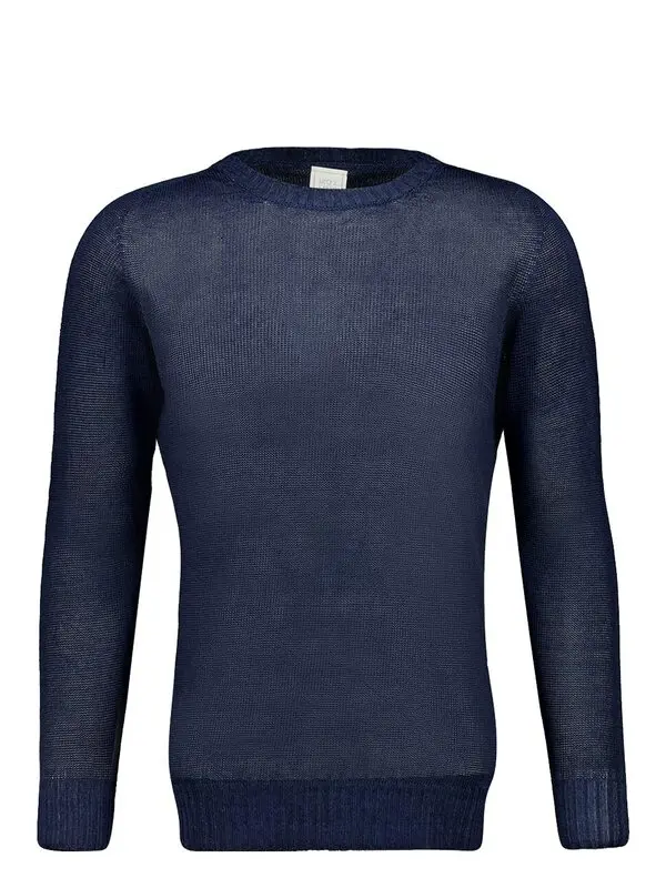 120% Lino Linen Knitwear - Blue