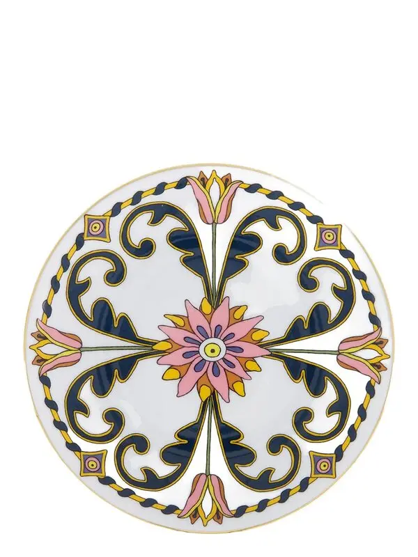 La DoubleJ Azzurro Mini Porcelain Plate - Multicolour