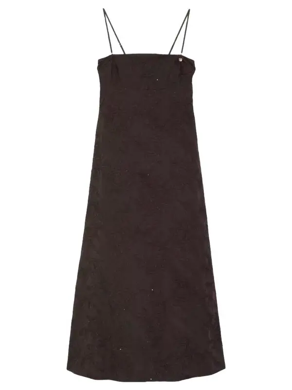 Liu Jo Floral Sleeveless Midi Dress - Brown