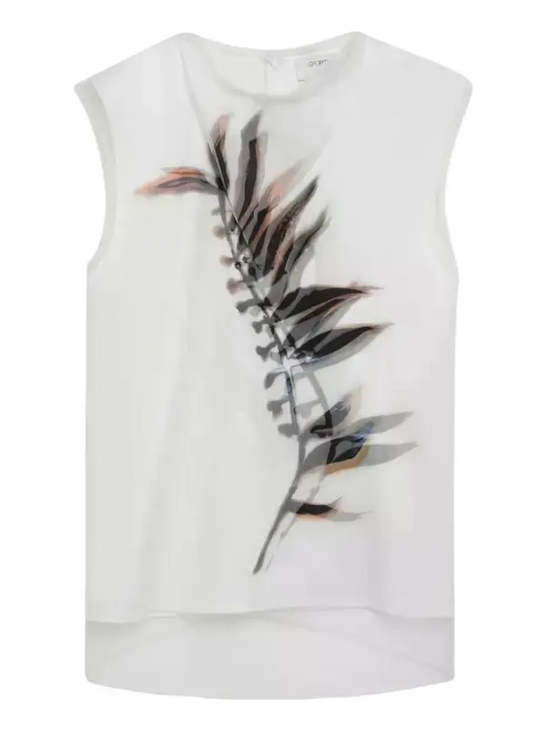 Sportmax Sleeveless Layered Top - White