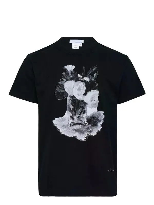 JUNTAE KIM Layered Flower T-shirt - Black