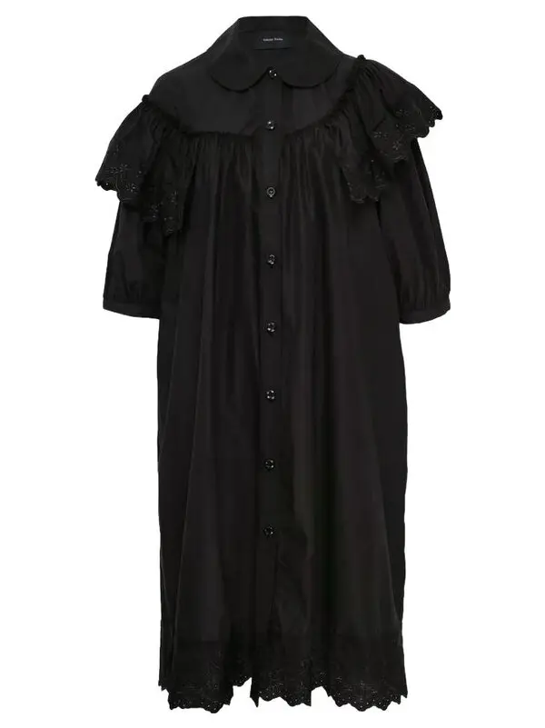 Simone Rocha Puff-sleeve Shirt Dress - Black