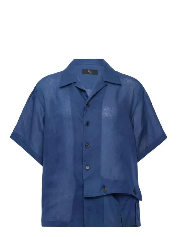 Y’s Open-collar Short-sleeve Shirt - Blue