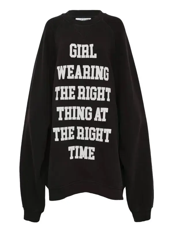 Vaquera Slogan-print Sweatshirt - Black