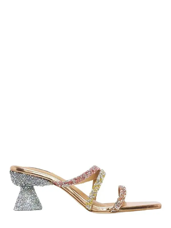 PACE Embellished Strap Sandals - Gold