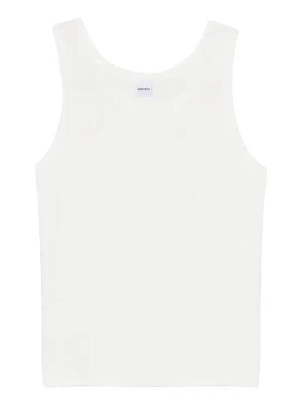 Aspesi Knit Tank Top - White