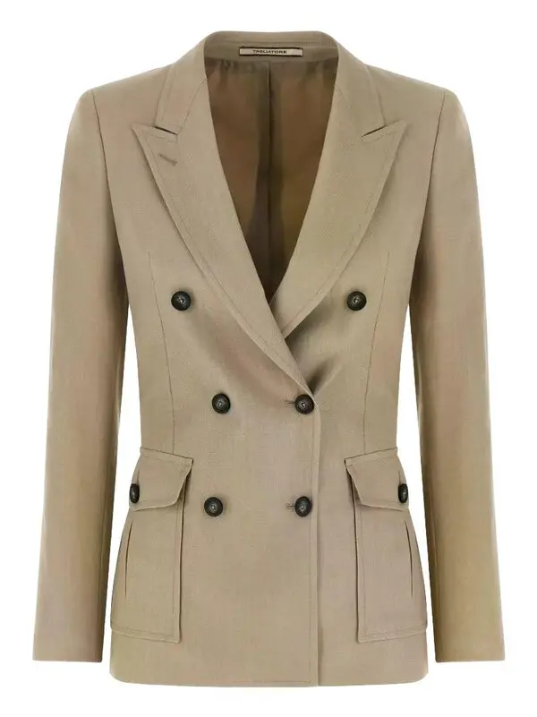 Tagliatore Double-breasted Peak-lapel Blazer - Neutrals