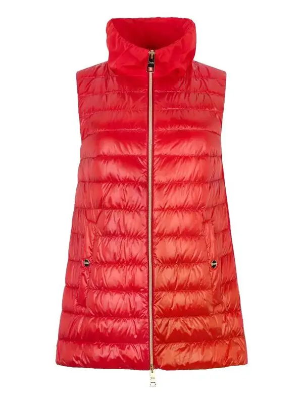 Herno Zip-fastening High-neck Sleeveless Jacket - Red
