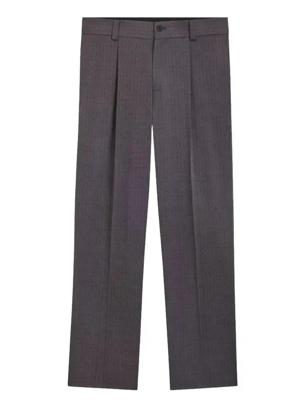 Hugo Checkered Trousers - Grey