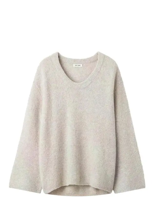 Soft Goat V-neck Sweater - Neutrals