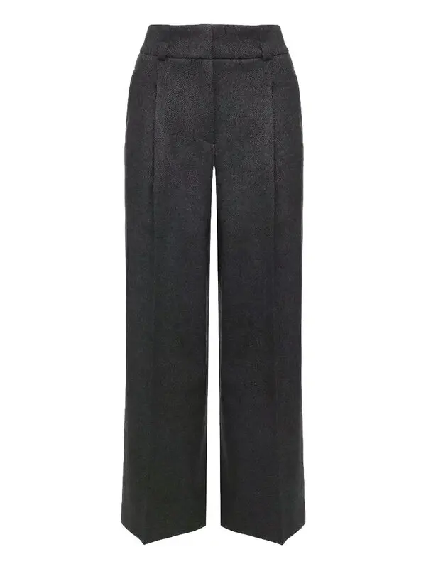 Peserico Pleated Wide Leg Trousers - Grey