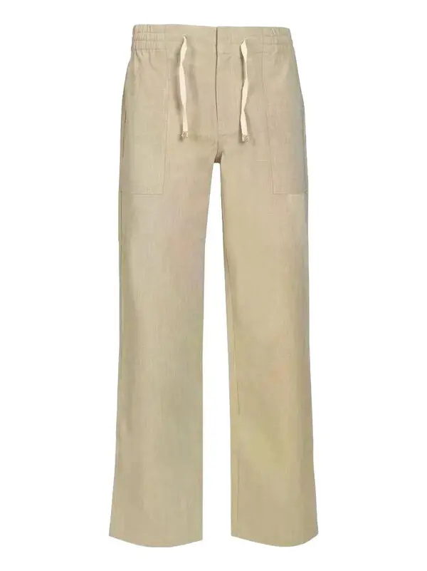 Drole De Monsieur Elasticated Cotton Trousers - Neutrals