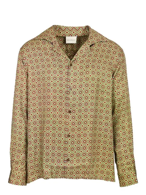 Drole De Monsieur Geometric Shirt - Green