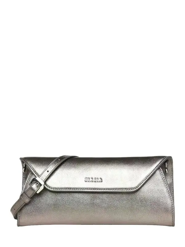 BIASIA Metallic Envelope Clutch - Silver