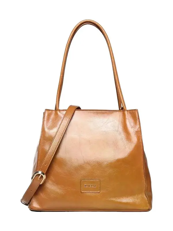 BIASIA Logo-patch Tote - Brown