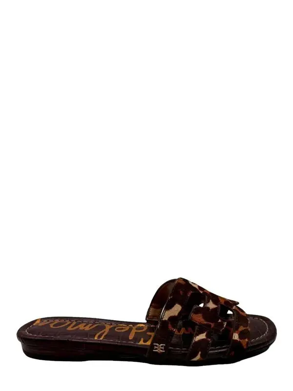 Sam Edelman Animal Print Flat Sandals - Brown