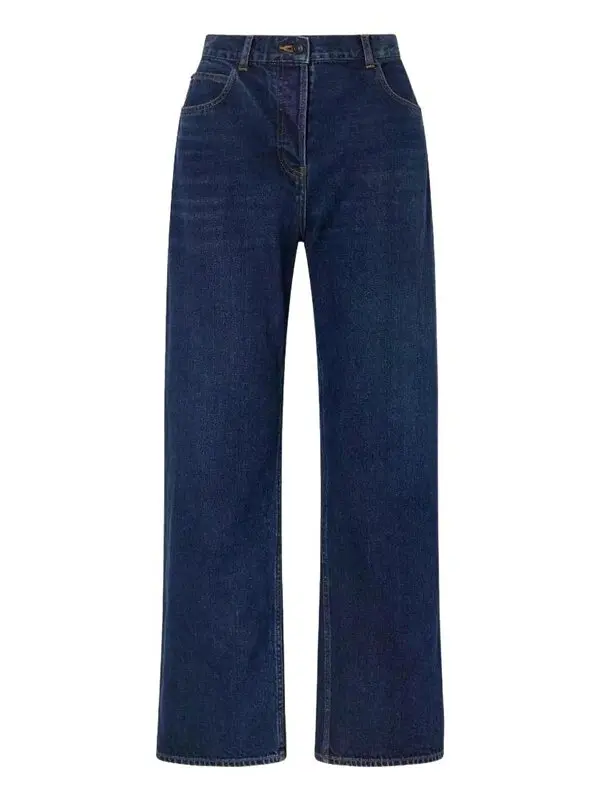 THE ROW High-waisted Wide-leg Denim Jeans - Blue