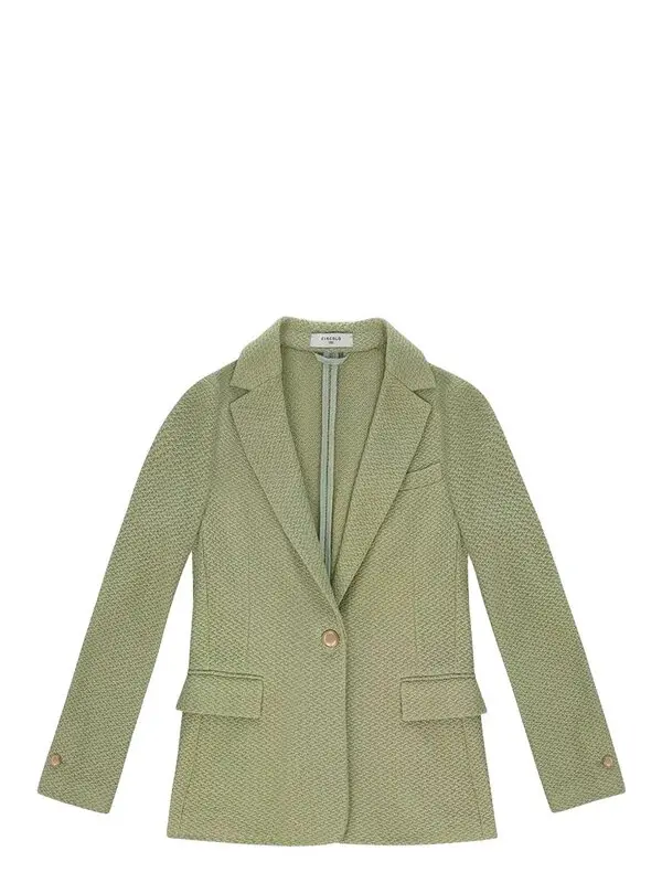 CIRCOLO 1901 Single-breasted Slim-fit Knitted Cotton Blazer - Green
