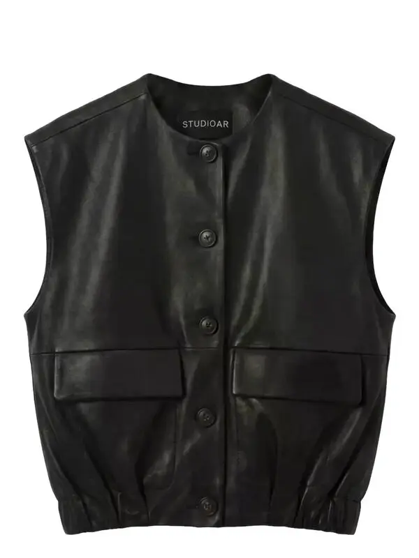 STUDIO AR Button Gilet - Black