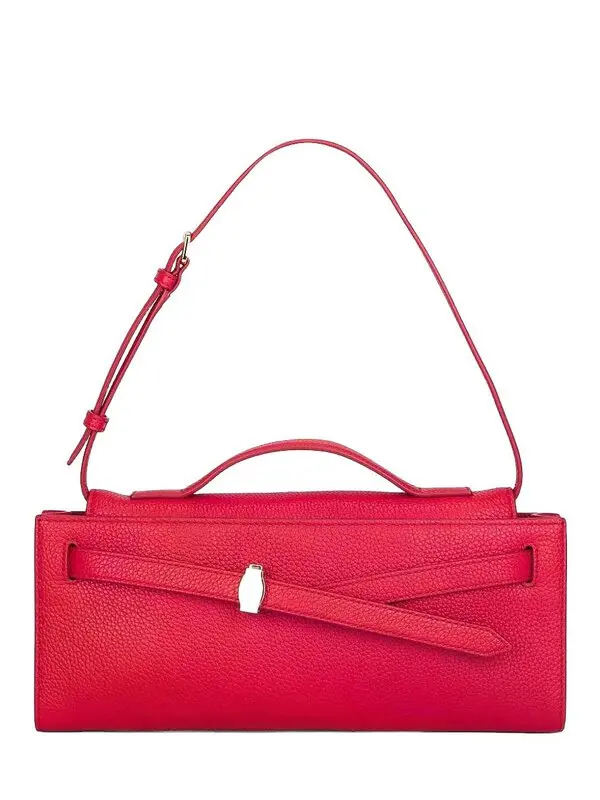 Veronica Beard Dash Leather Clutch - Red