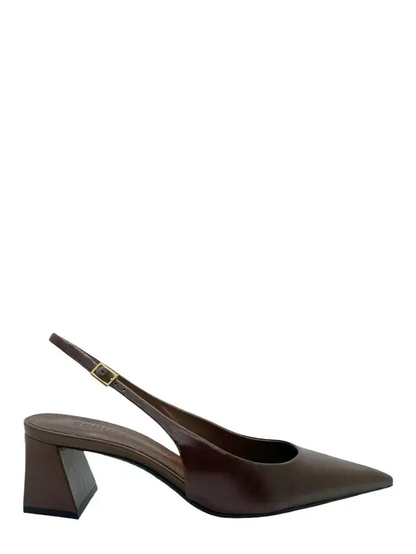 Schutz Point-toe Slingback Pumps - Brown