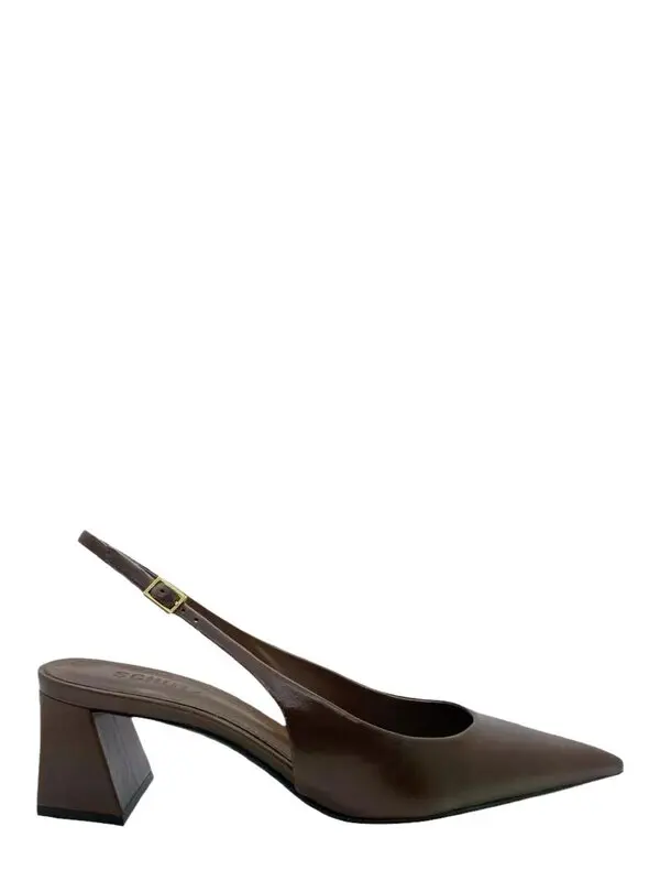 Schutz Point-toe Slingback Pumps - Brown