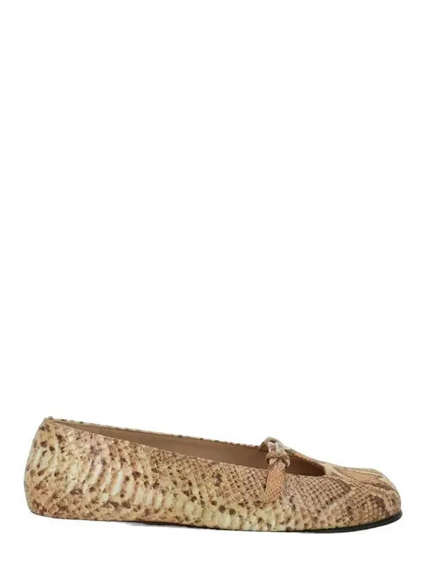 NODALETO Printed Ballerinas - Neutrals