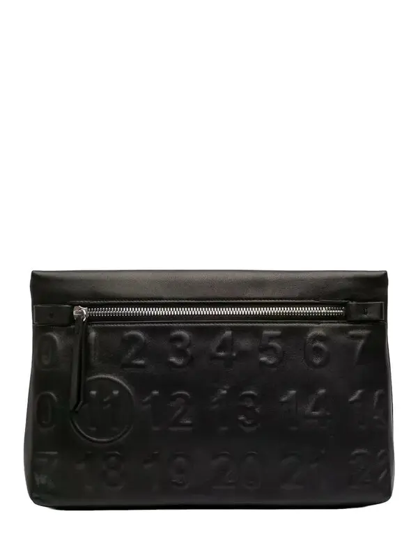 MAISON MARGIELA Embossed Leather Clutch - Black
