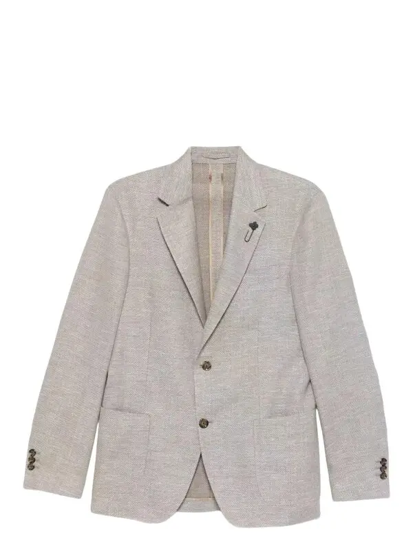 LARDINI Flap-pocket Blazer - Grey