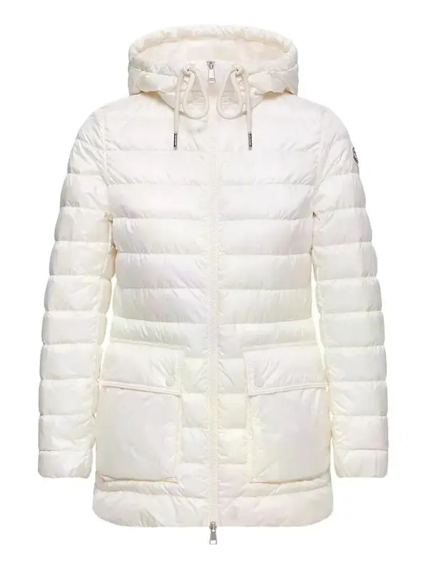 Moncler Hooded Quilted Coat - Neutrals