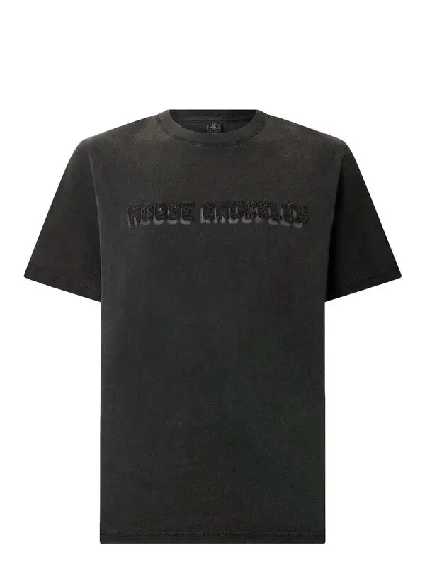 Moose Knuckles Textured Logo T-shirt - Grey