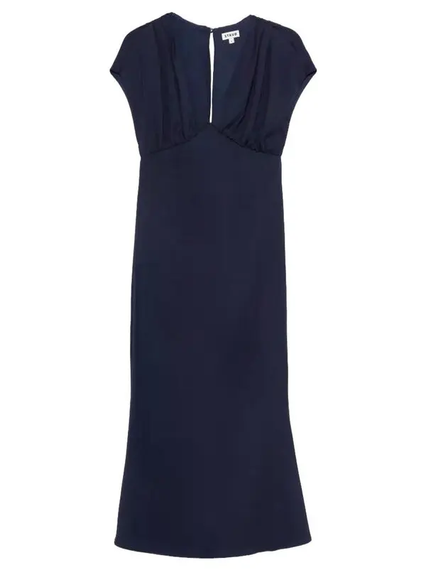 Staud Gathered Maxi Dress - Blue