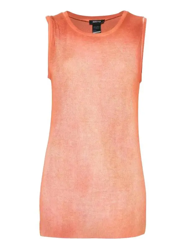 Avant Toi Crew-neck Sleeveless Vest - Orange