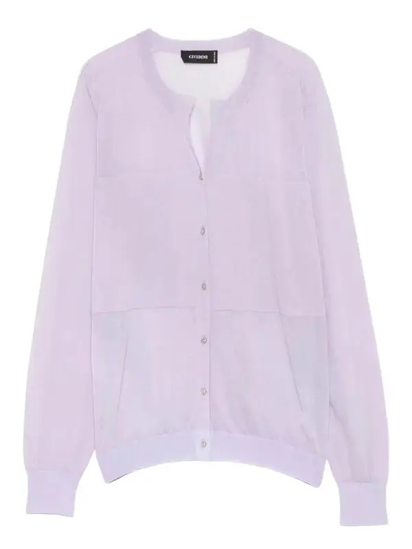 CIVIDINI Button-front Cardigan - Purple