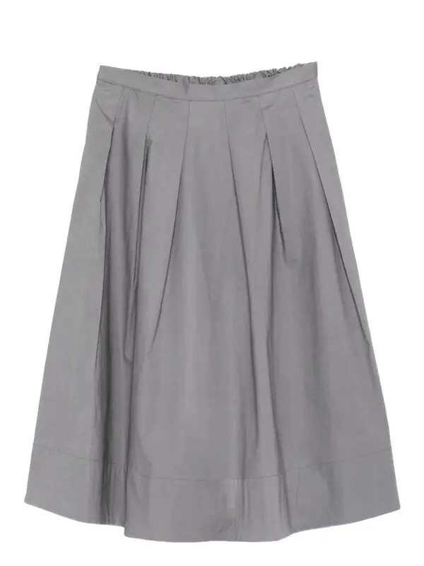 NINE:INTHE:MORNING Nixie Pleated Midi Skirt - Grey