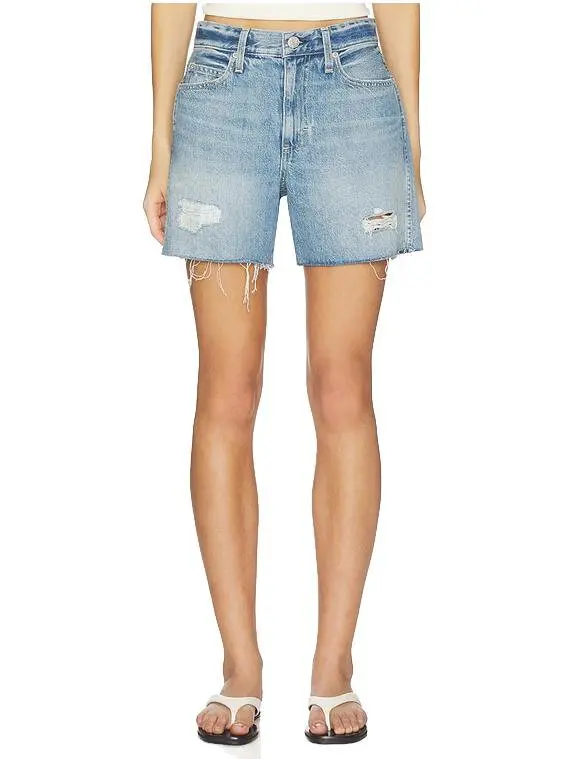 AMO Billie Distressed Denim Shorts - Blue