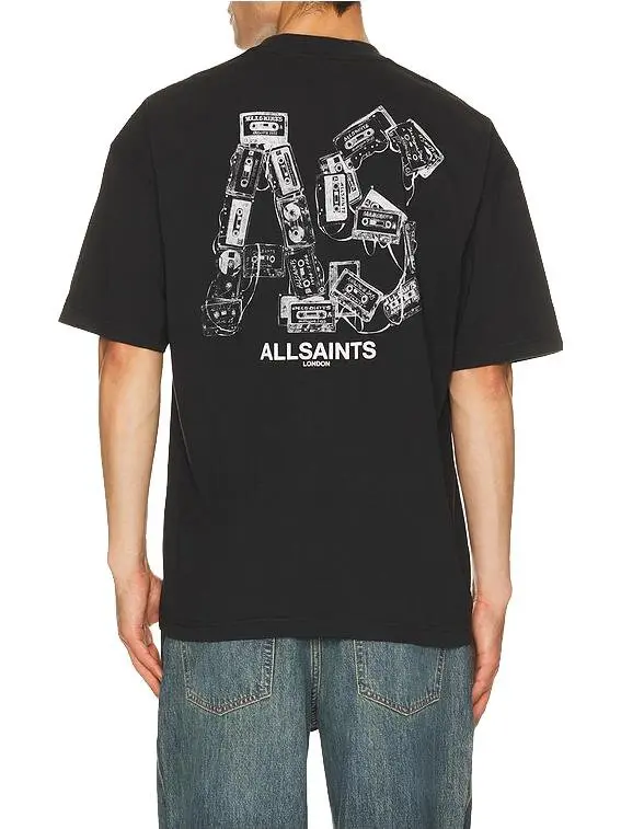 ALLSAINTS Mixtape Crew Tee In . Also - Black