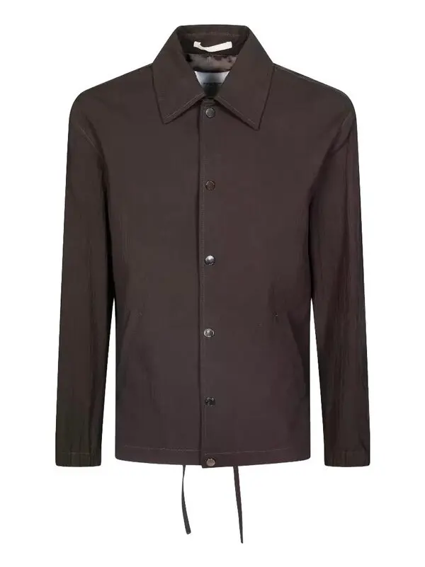 PAOLO PECORA Collared Jacket - Brown