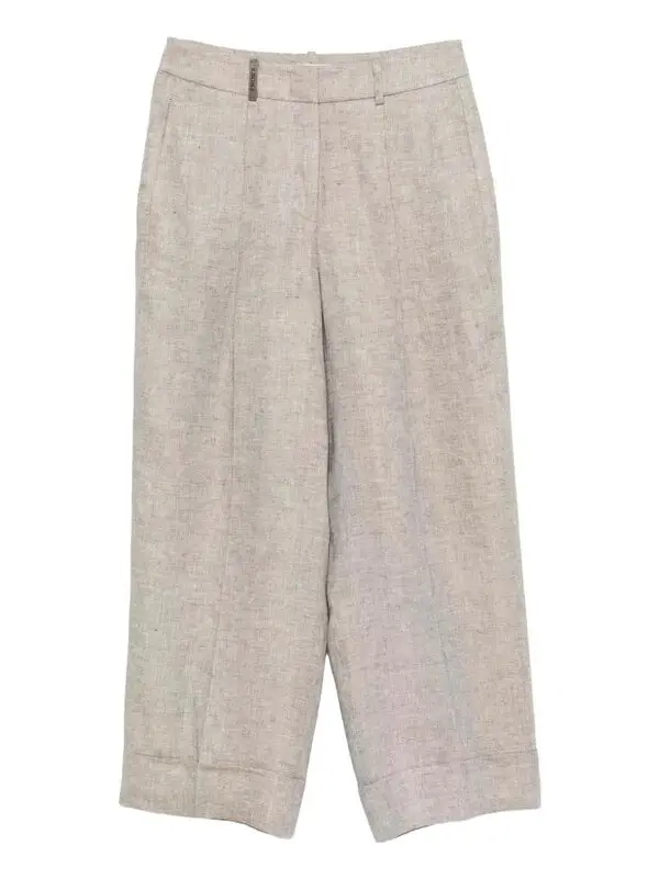 Peserico Turn-up Trousers - Neutrals
